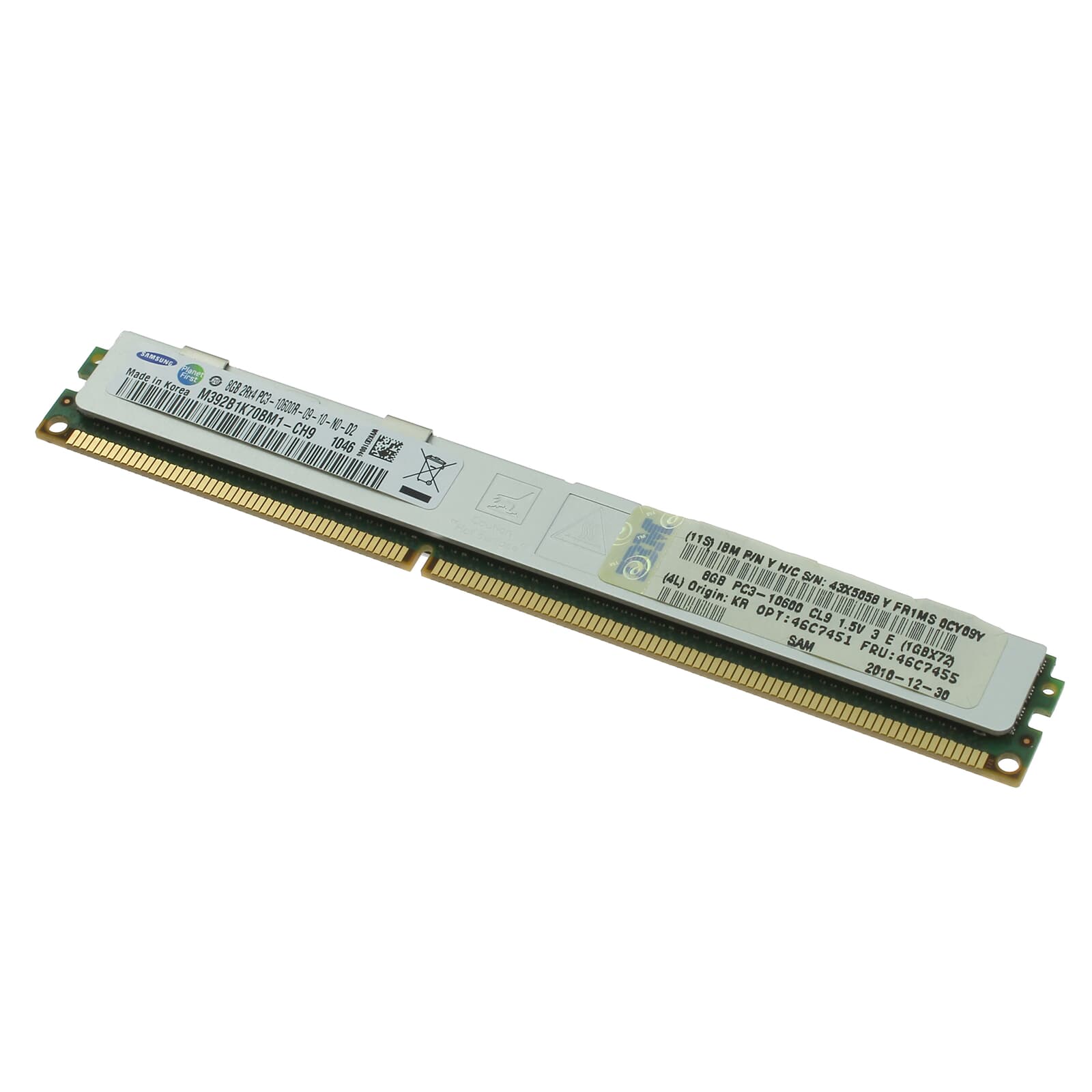 IBM DDR3-RAM 8GB PC3-10600R ECC 2R VLP - 46C7455