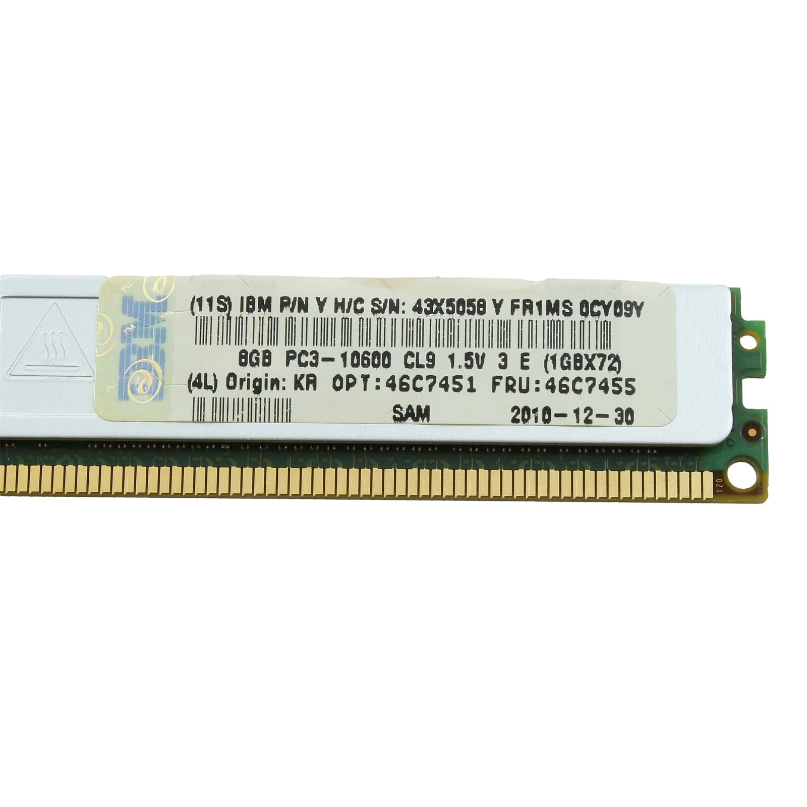 IBM DDR3-RAM 8GB PC3-10600R ECC 2R VLP - 46C7455