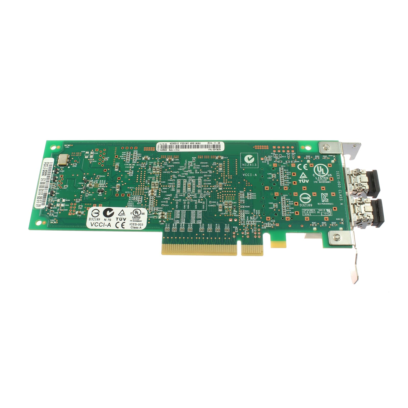IBM FC-Controller QLE2562 2-Port 8Gbps FC PCI-E LP - 00Y5629