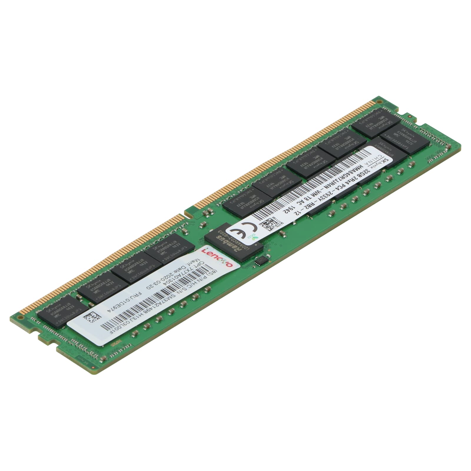 Lenovo DDR4-RAM 32GB PC4-2666V ECC RDIMM 2R 01DE974 7X77A01304 ...