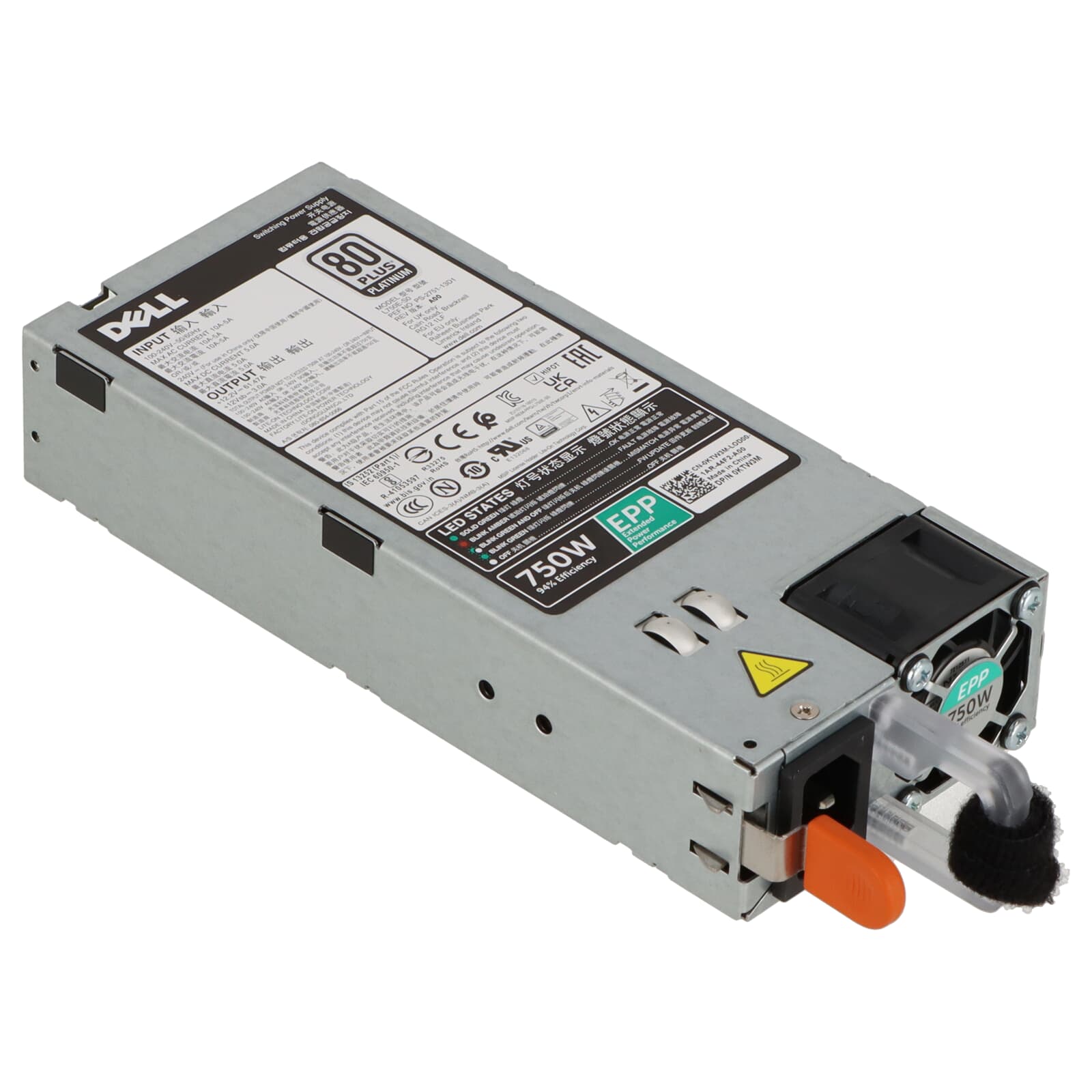 Dell 750W Platinum 94% Server-Netzteil - KTW3M 0KTW3M