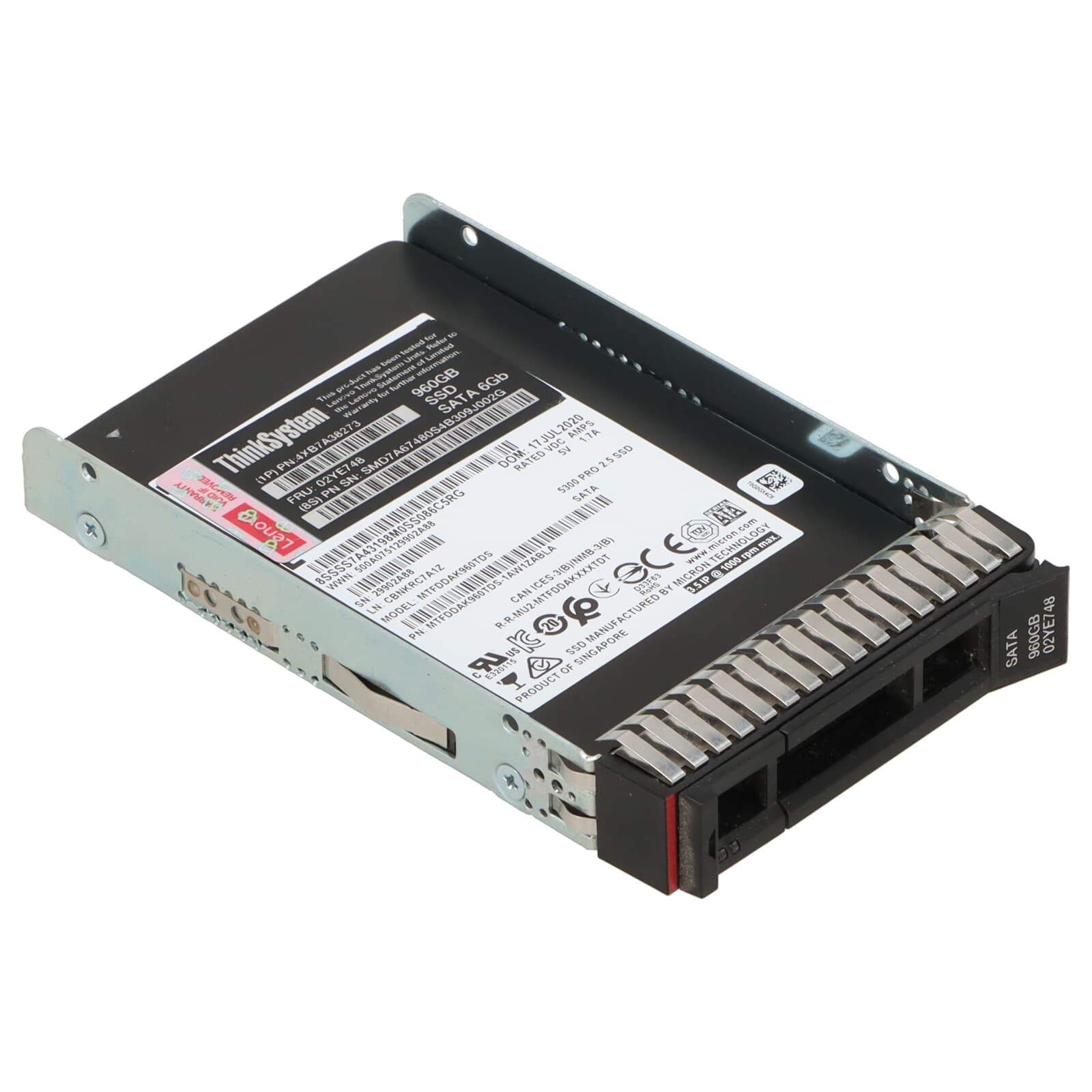 Lenovo SATA-SSD 960GB SATA 6G MV SFF - 02YE748 4XB7A38273