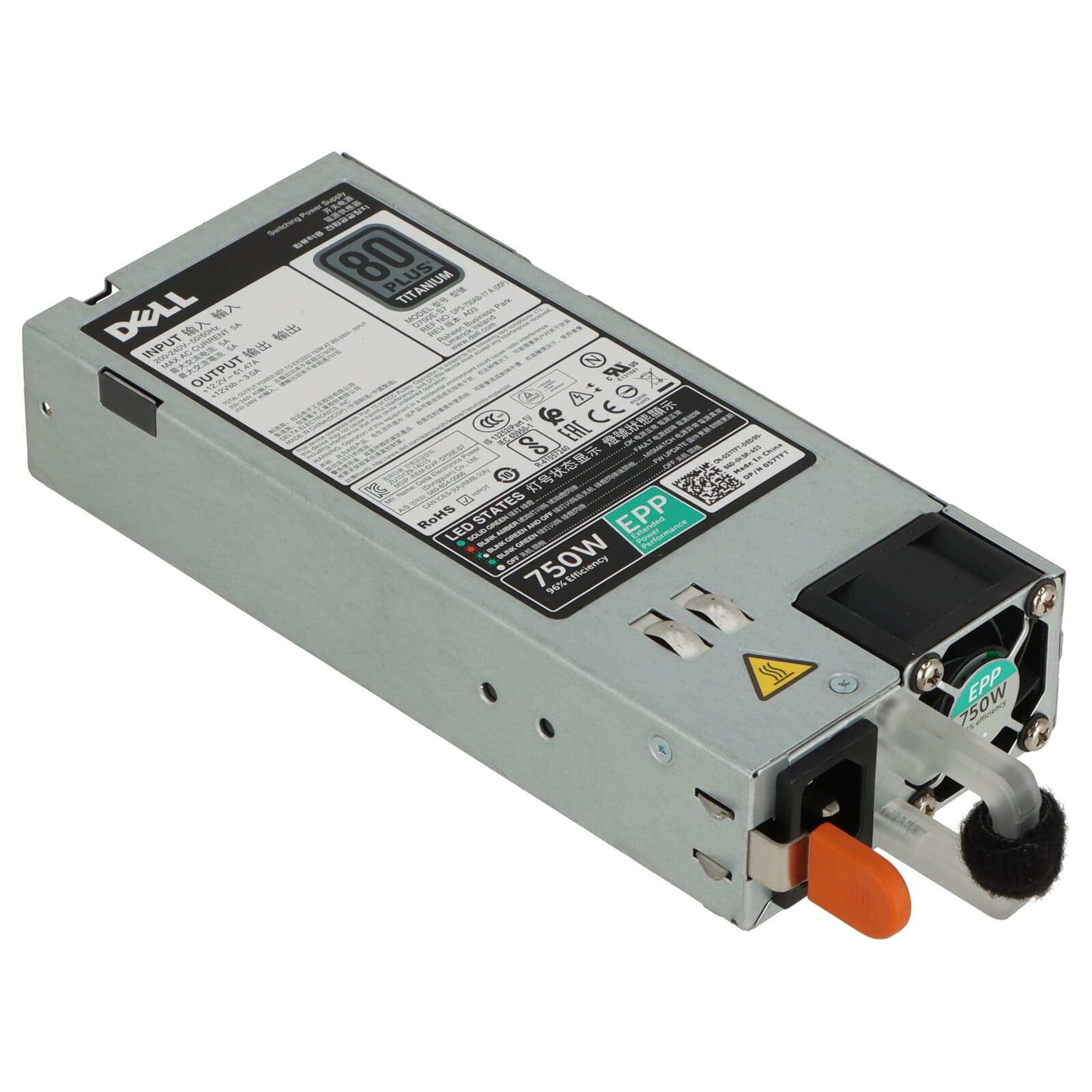 Dell 750W Titanium 96% Server Netzteil PowerEdge R740 - 57TFT 057TFT