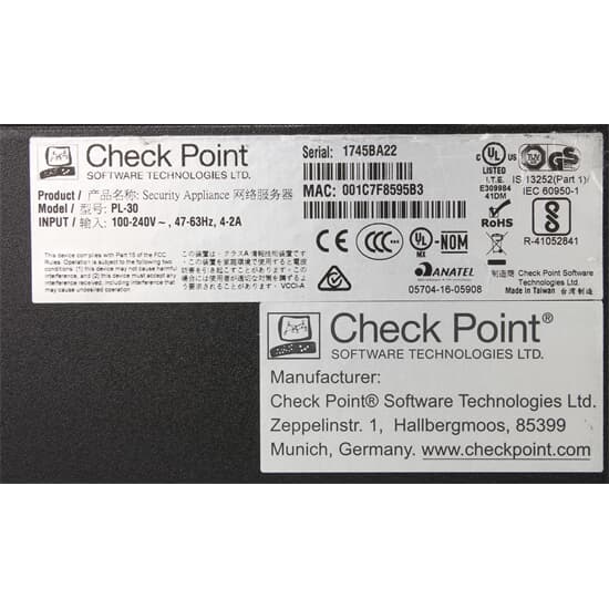 Check Point Security Appliance 5800 25Gbps 10x 1GbE 2x PSU - CPAP ...