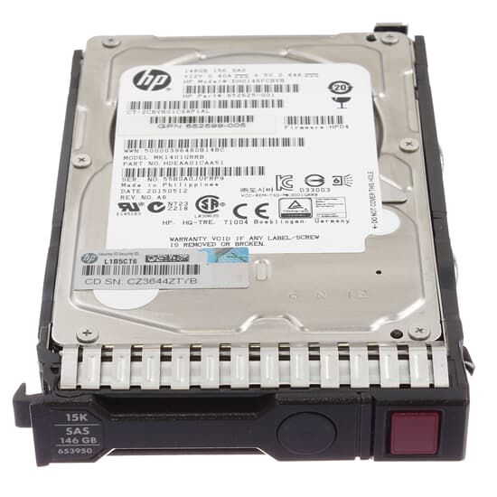HP SAS Festplatte 146GB 15k SAS SFF - 653950-001 652605-B21
