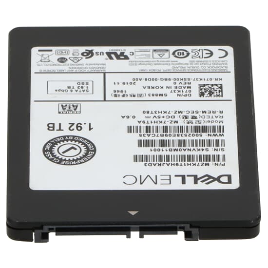 Dell SM883 1.92TB 6G SATA SSD 2.5" - 71K37 MZ-7KH1T9A